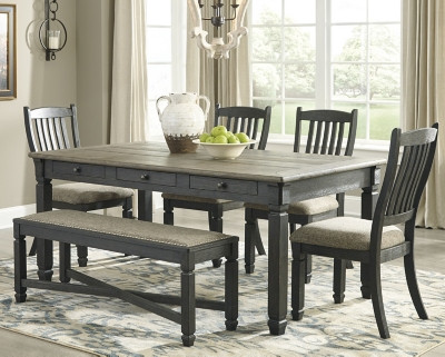 The Tyler Creek Dining Table, 4 Chairs and Bench available at Rose ...