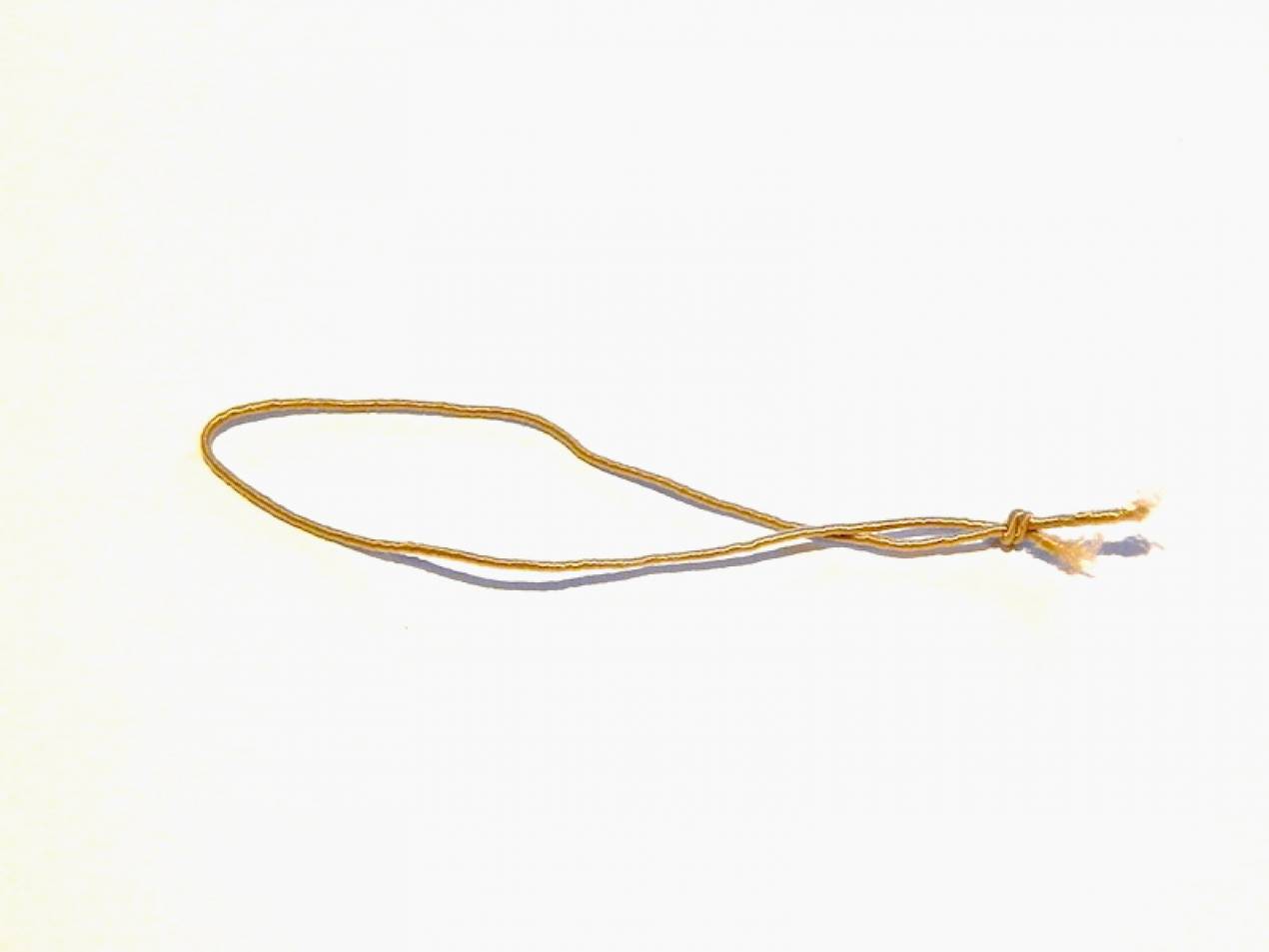 3" Matte Gold Elastic Tag Loops - Finish Line Custom Finishing
