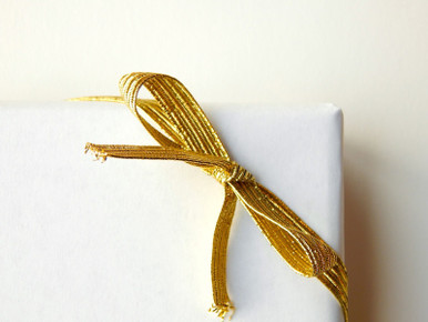 16" Gold Flat Elastic Bows - Finish Line Custom Finishing