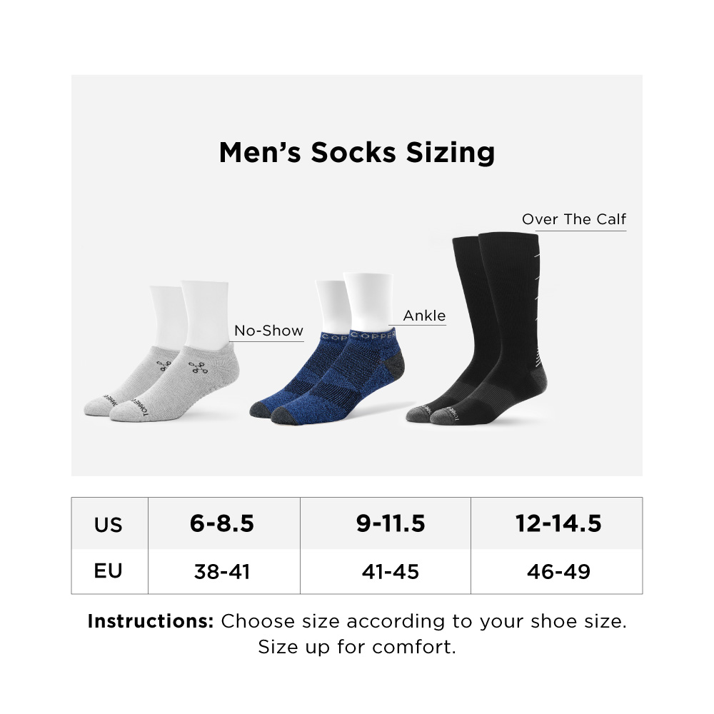Men's 3 Pack Performance Over the Calf Socks Outlet - Tommie Copper