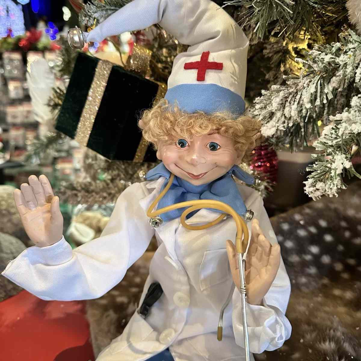 Doctor Christmas Elf with Stand - 65cm - Christmas Elves