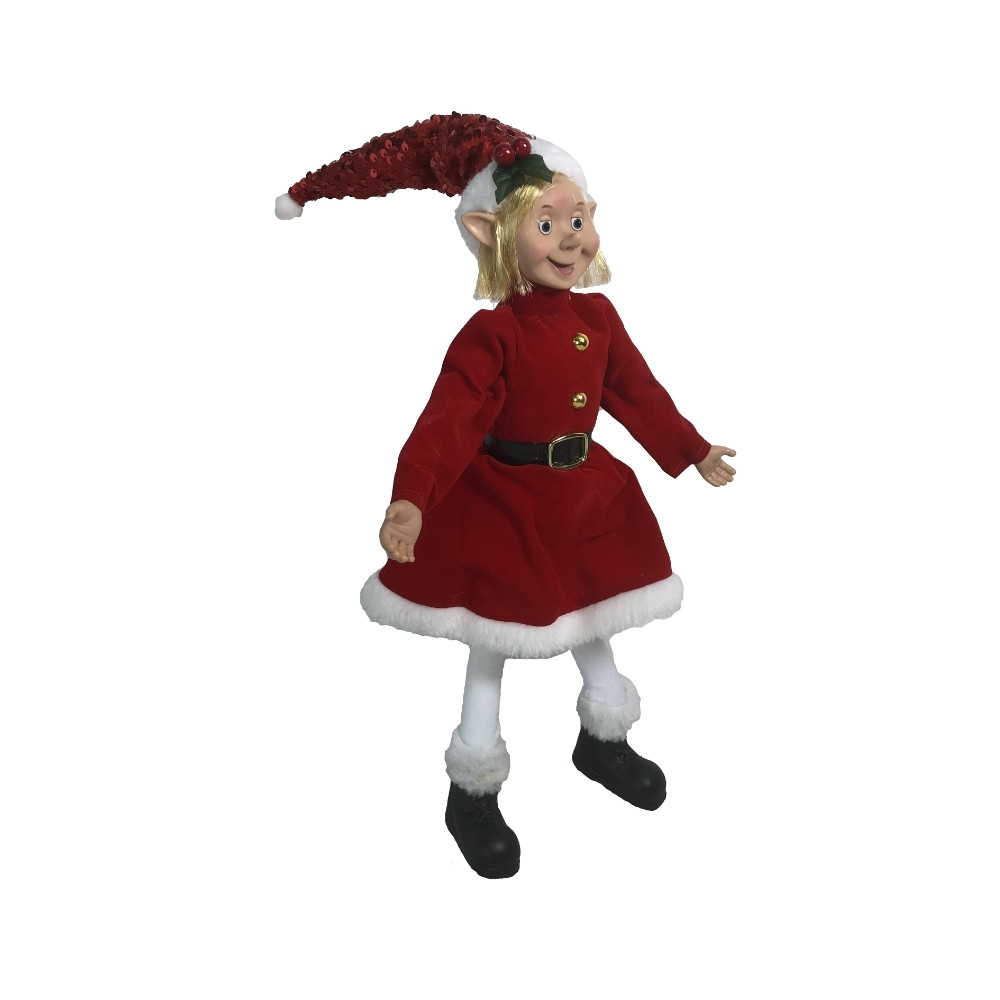 Traditional Christmas Elf with Posable Legs and Arms (2 Styles) - 45cm ...