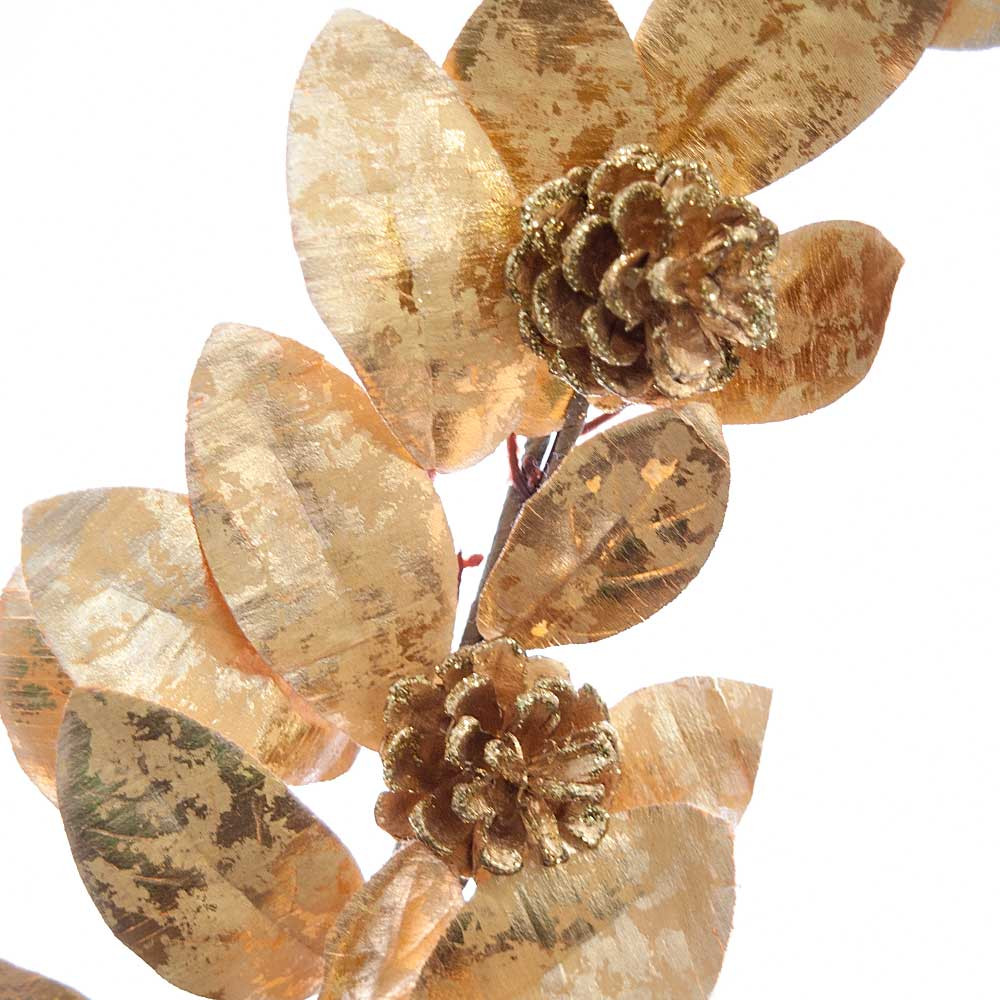 Gold Leaf Spray - 65cm - Christmas Elves