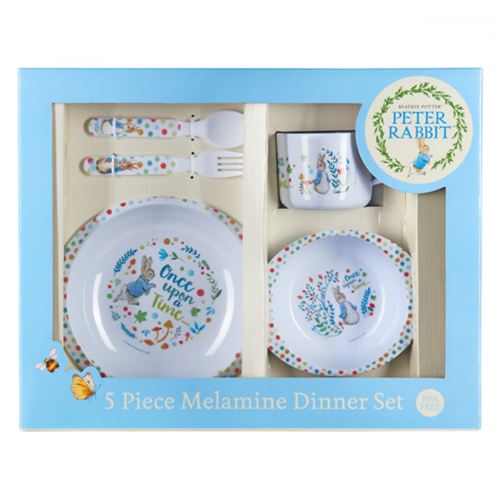 Classic Peter Rabbit Dinner Set (5 Piece) - Christmas Elves