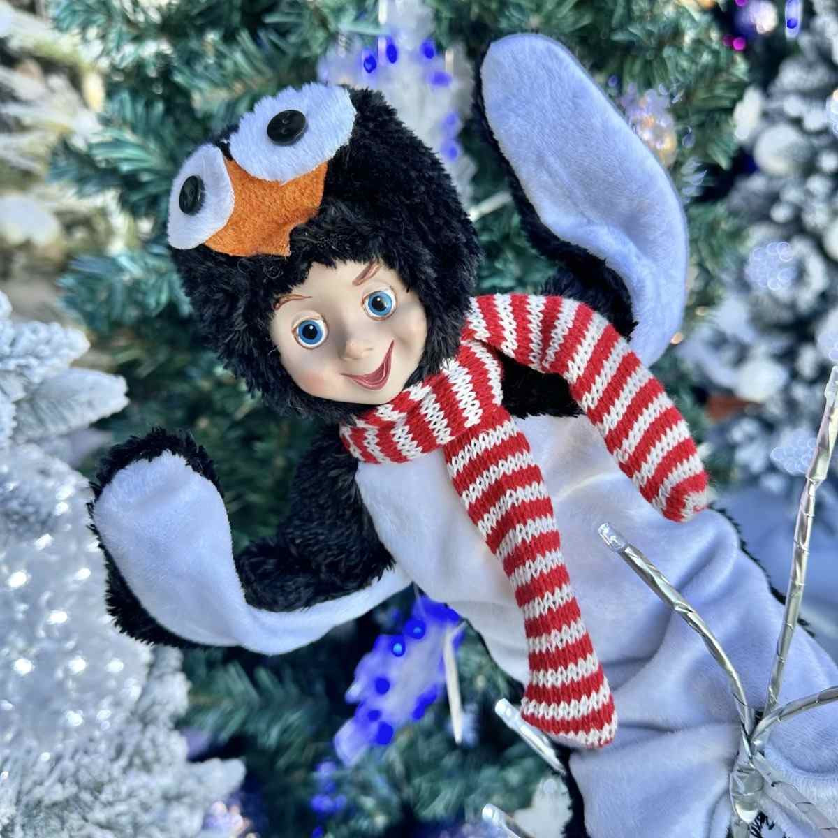 Penguin Fancy Dress Posable Elf - 41cm - Christmas Elves