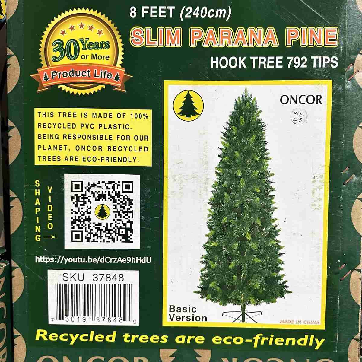 8FT Slim Parana Pine Christmas Tree