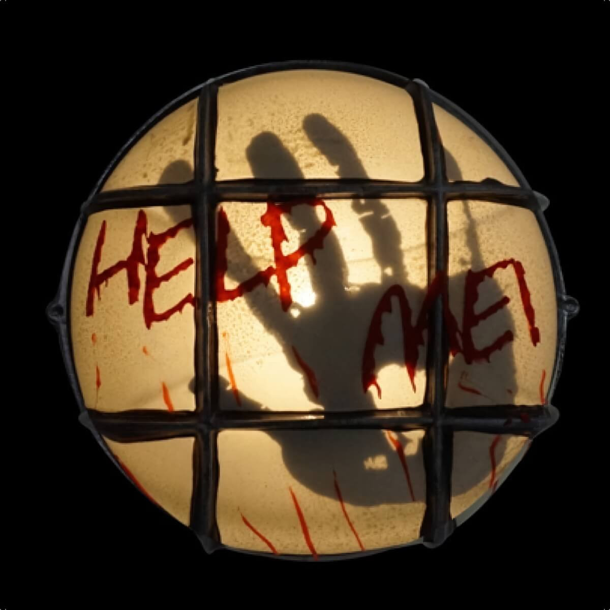 Bloody 'Help Me!' Ceiling Lamp - 23cm - Christmas Elves