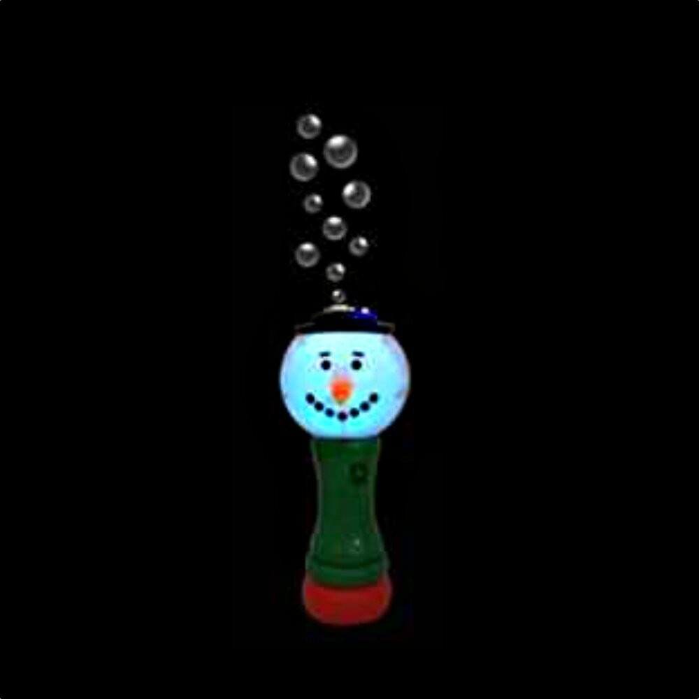 Light Up Santa Or Snowman Bubble Blower With Liquid (2 Styles) - 19cm ...