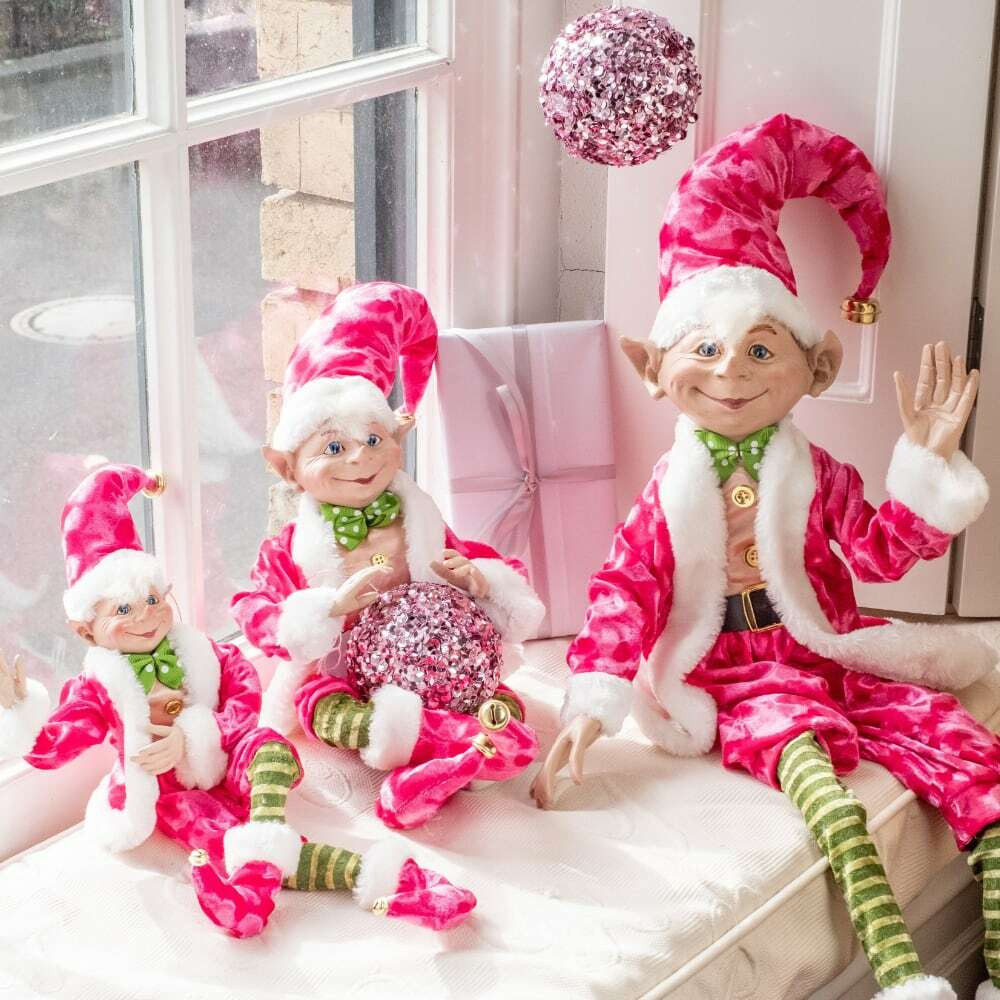 Charleston Pink Green Elf - 75cm - Christmas Elves