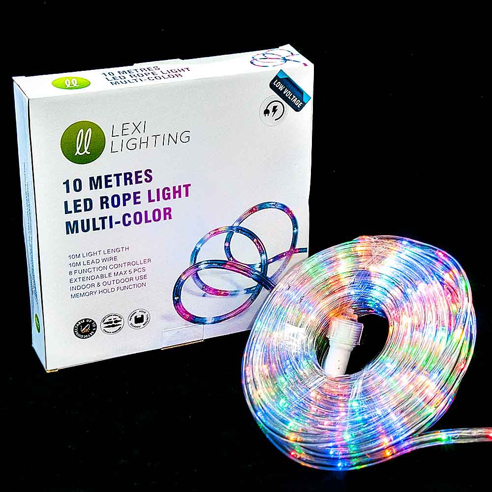 Connectable LED Rope Light Multi Colour - 10m - Christmas Elves