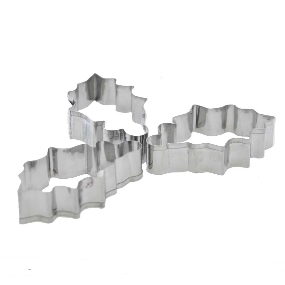 Holly Leaf Stainless Steel Cookie Cutter - Christmas Elves
