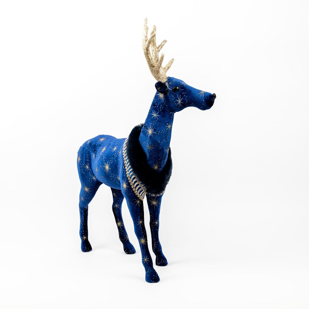 Blue Standing Reindeer with Stars - 70cm - Christmas Elves
