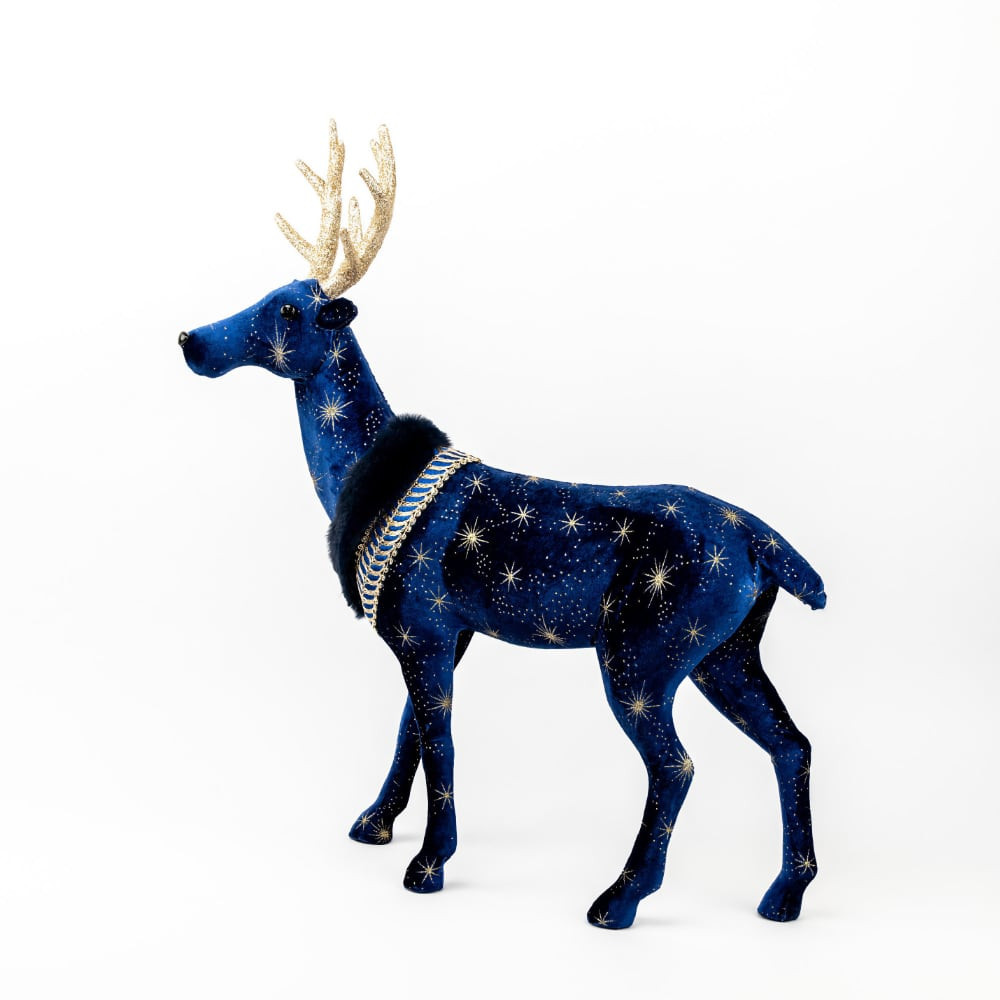 Blue Standing Reindeer with Stars - 70cm - Christmas Elves