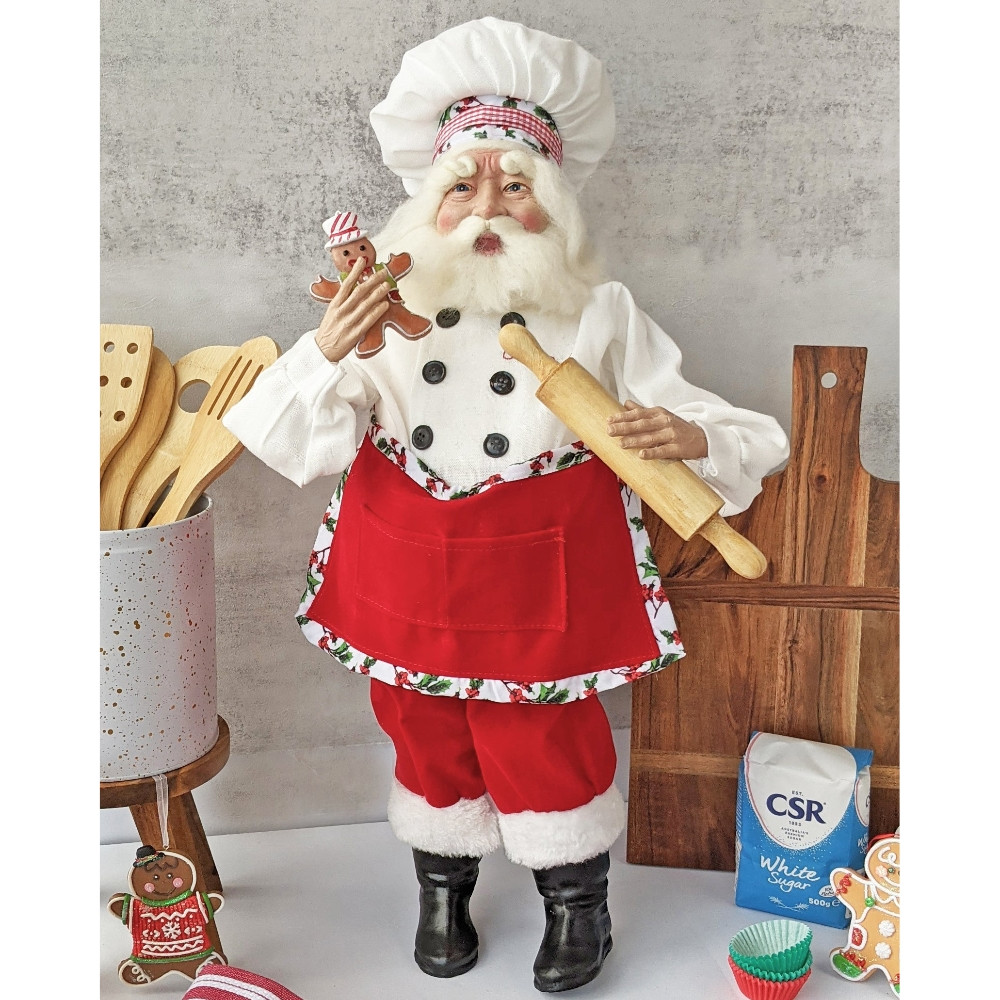 Santas Pantry Head Chef Santa - 62.5cm - Christmas Elves