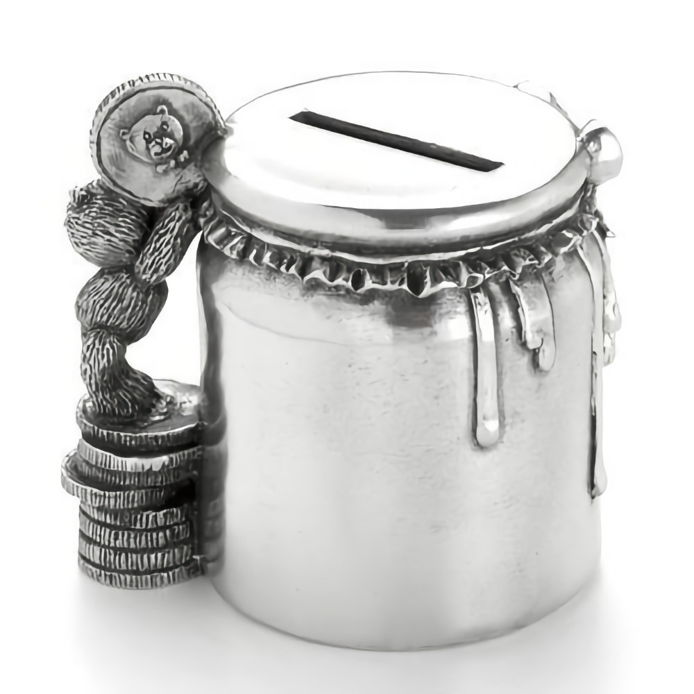 Teddy Money Box Coin Jar - 7cm - Christmas Elves