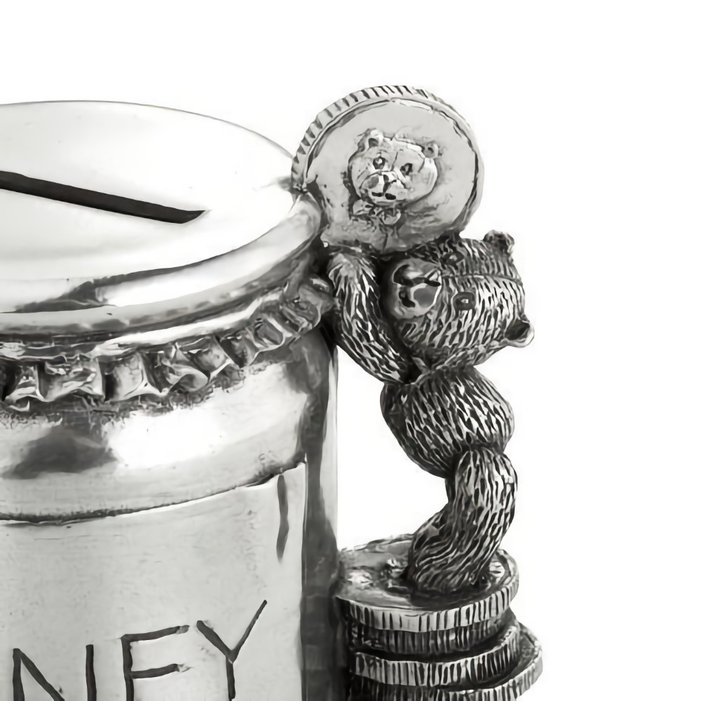 Teddy Money Box Coin Jar - 7cm - Christmas Elves