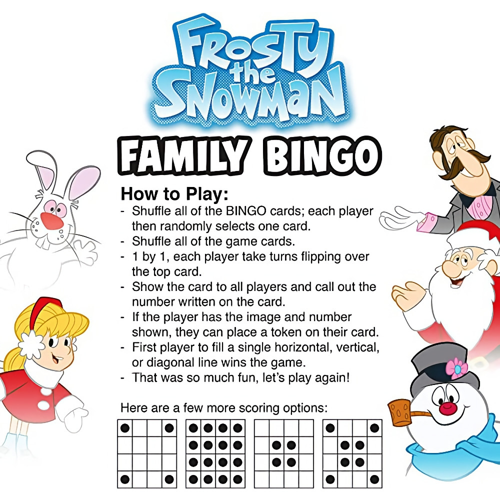 Frosty The Snowman Family Bingo - Christmas Elves