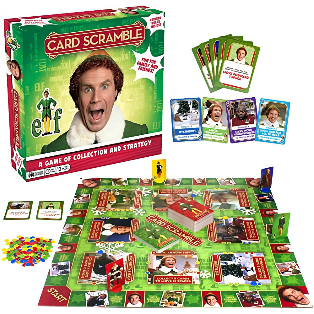 Elf The Movie Card Scramble Board Game - Christmas Elves
