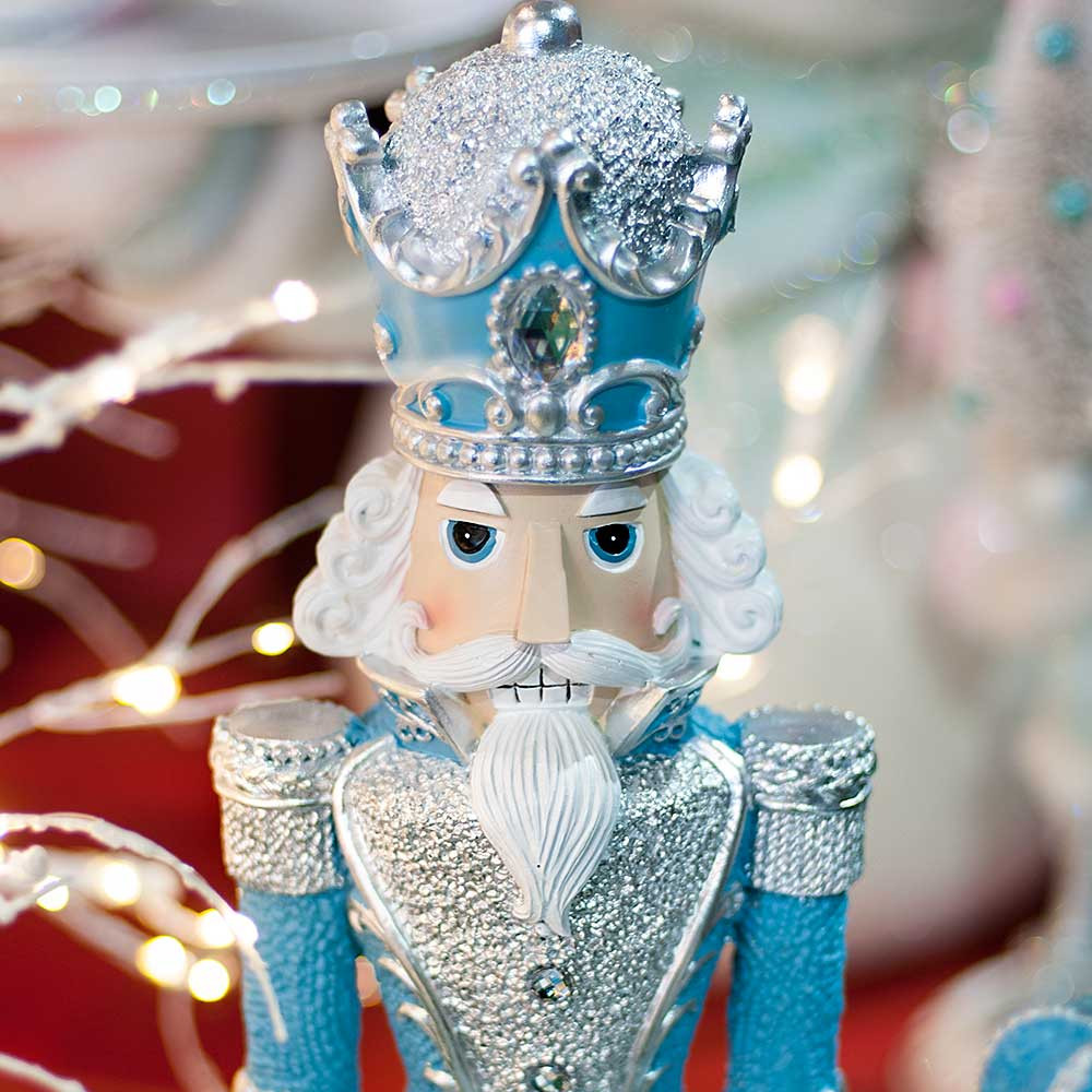 Blue Silver Regal Festive Nutcracker - 62cm - Christmas Elves