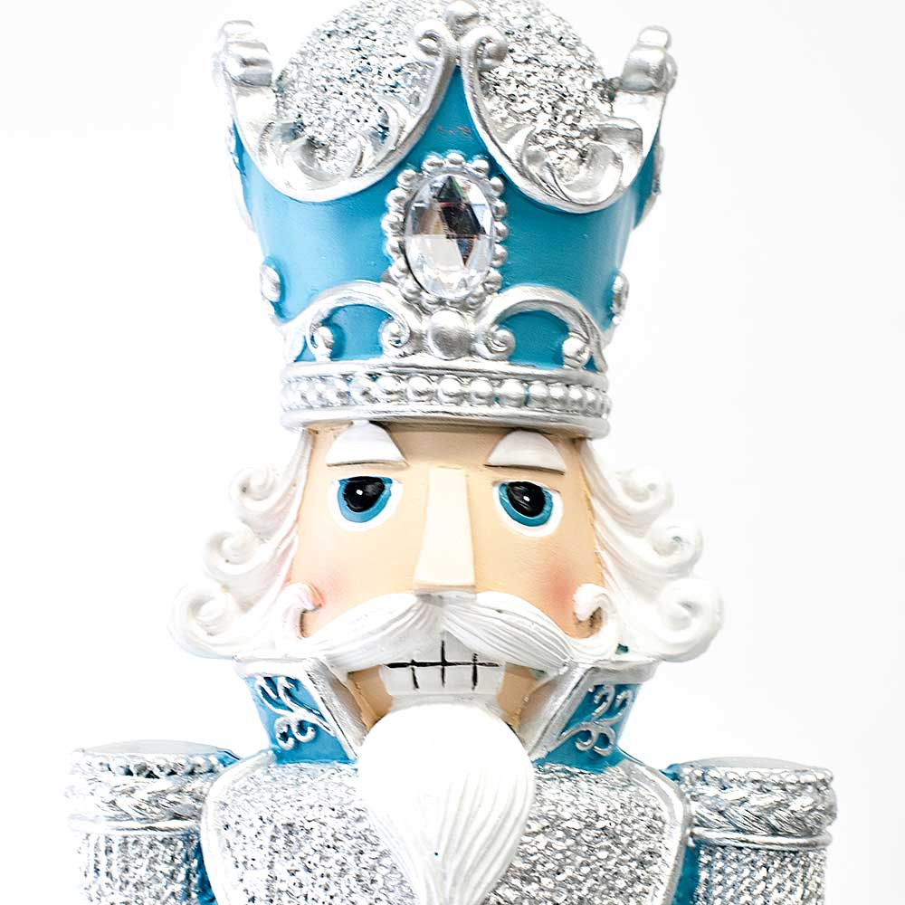 Blue Silver Regal Festive Nutcracker - 62cm - Christmas Elves