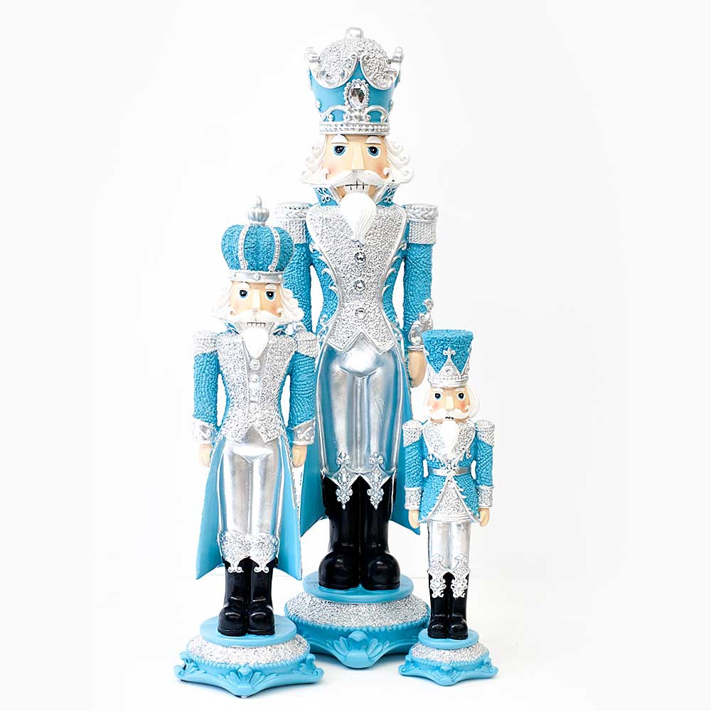 Blue Silver Regal Festive Nutcracker - 62cm - Christmas Elves