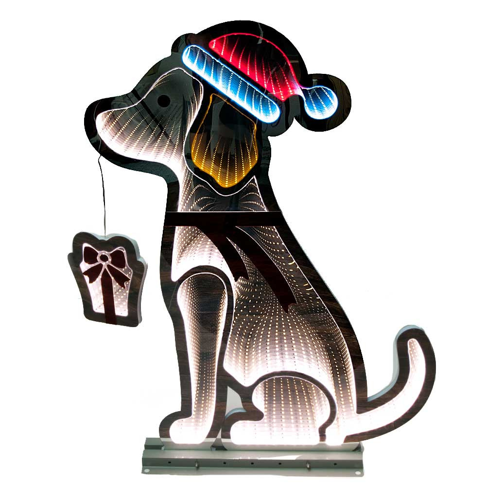 Christmas Dog Infinity Light - 78cm - Christmas Elves