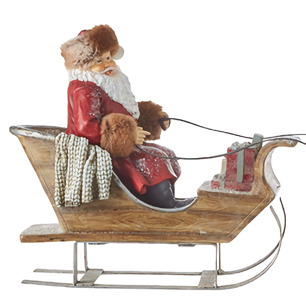 Reindeer Pulling Santa and Sleigh - 76cm - Christmas Elves