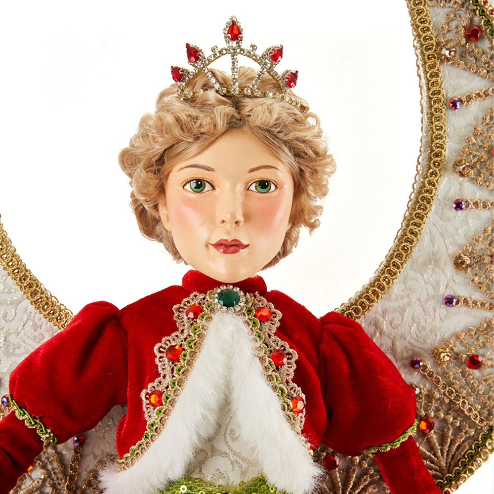 Katherines Red with Gold Trim Angel - 71cm - Christmas Elves