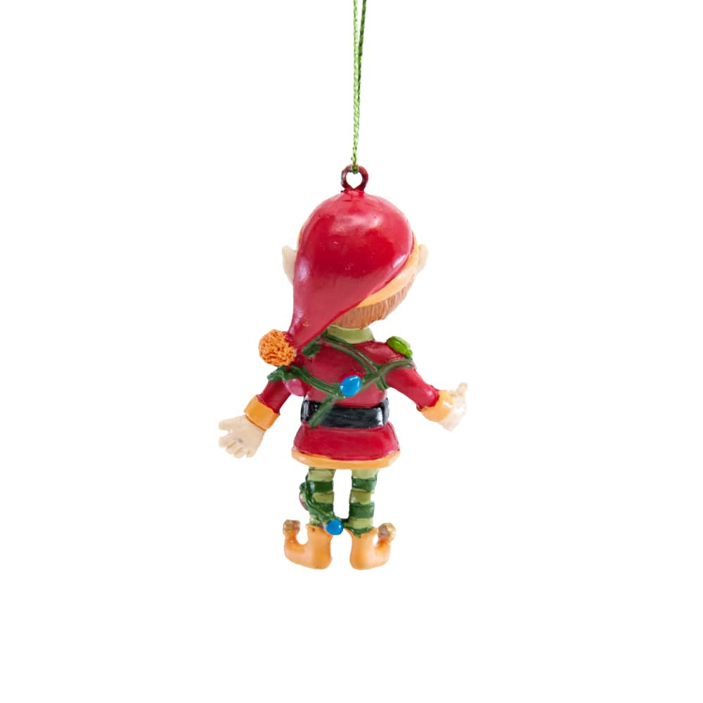 Light Up Elf Hanging Ornament - 6.5cm - Christmas Elves