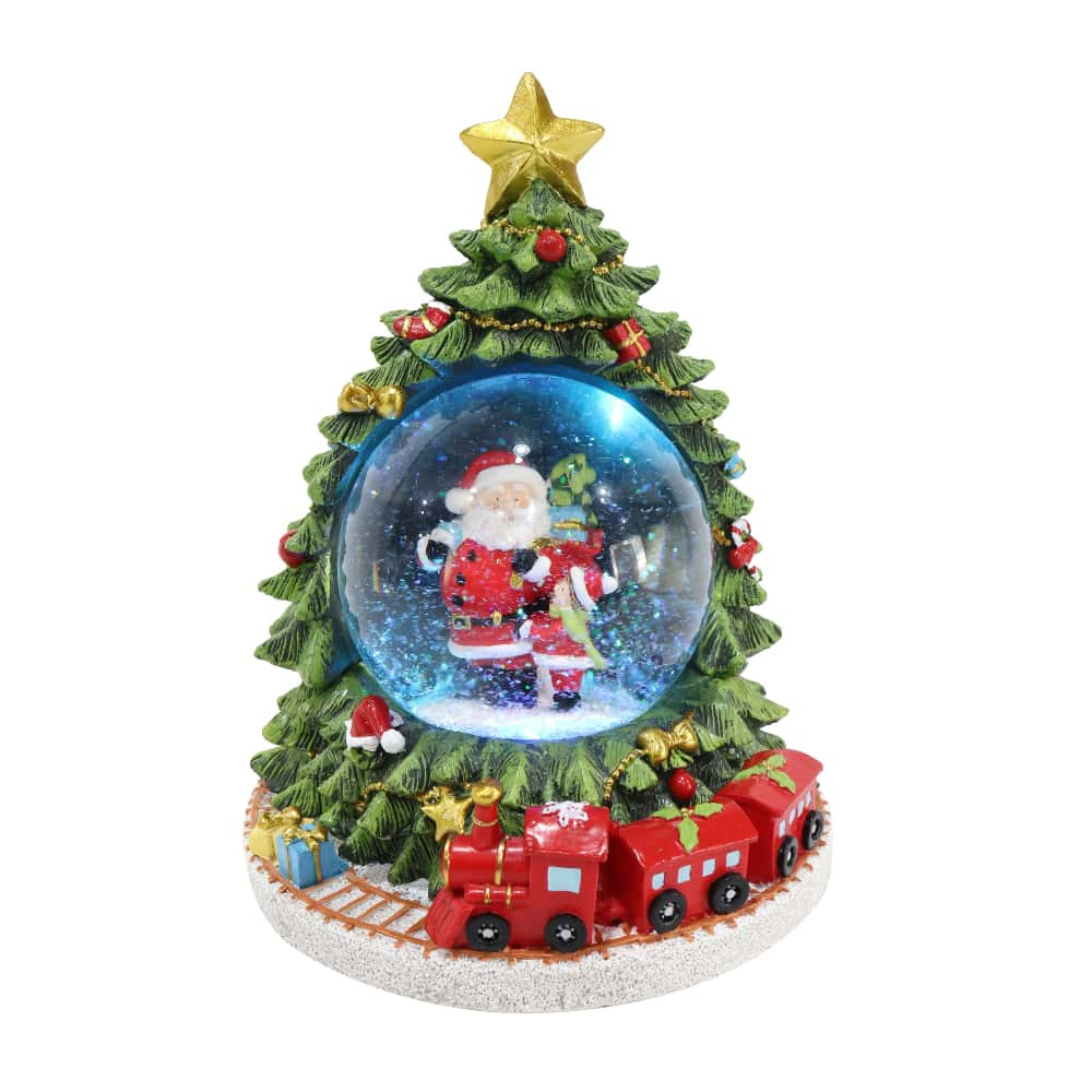 Christmas Tree Lightup Musical Waterball - 100mm - Christmas Elves