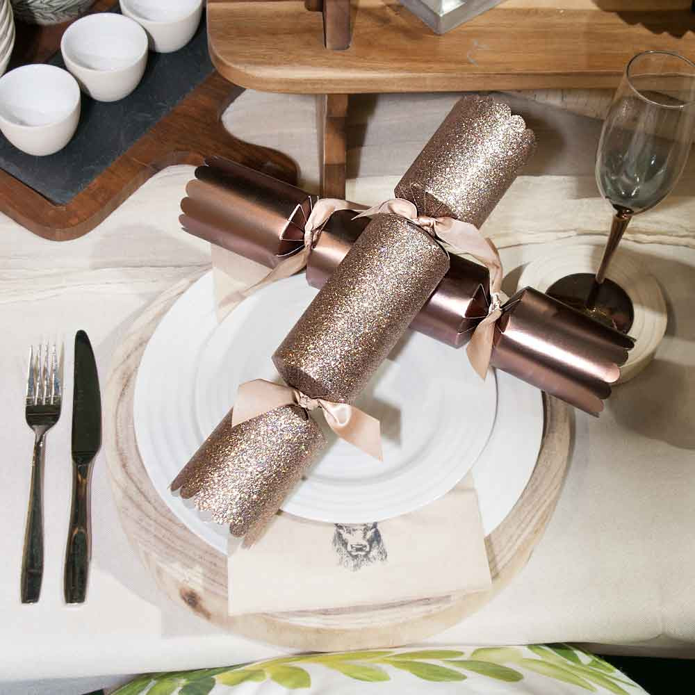 Champagne Mix Regency Christmas Crackers (Pack of 6) - 33cm - Christmas ...