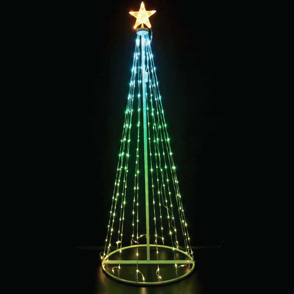 RGB Digital Tree with Star - 1.8m - Christmas Elves