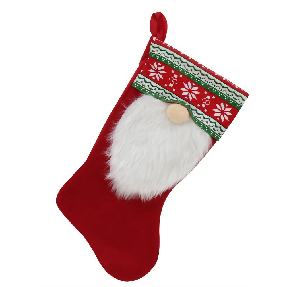 Santa Stocking Mix (3 Styles) - 47cm - Christmas Elves
