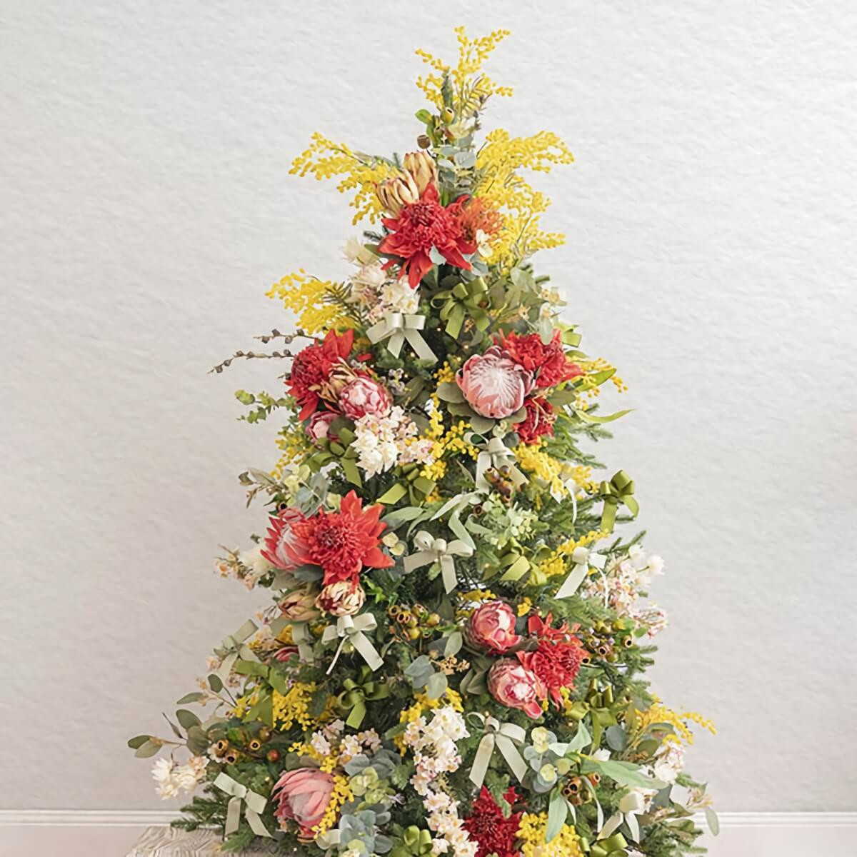 Yellow Australian Native Wattle - 85cm - Christmas Elves