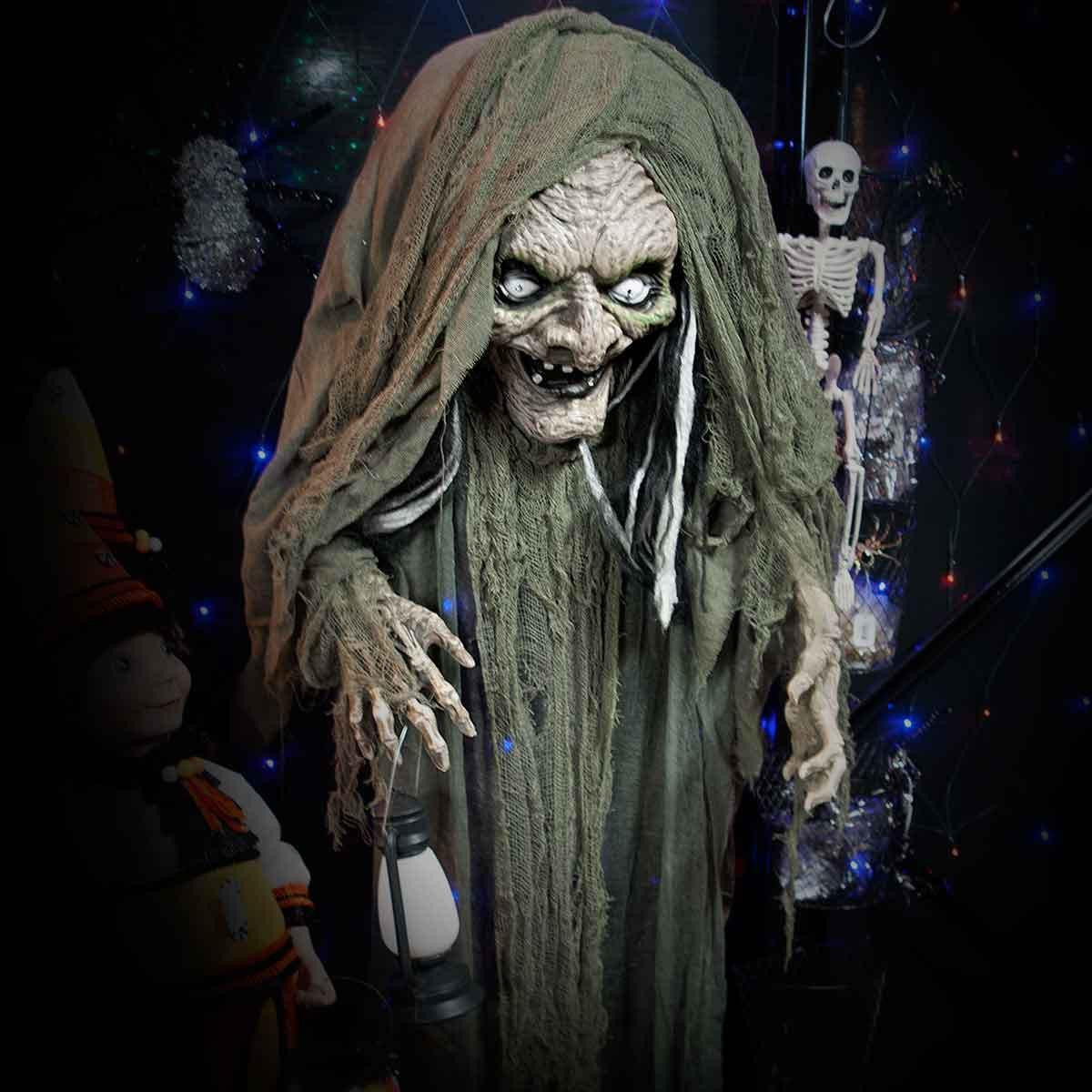 Animated Standing Witch (Life Size) - 183cm - Christmas Elves