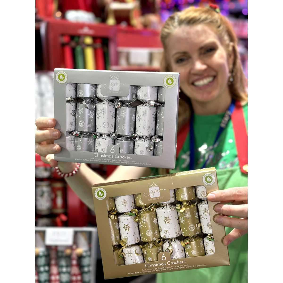 Mini Crackers Pack of 6 (2 Colours) - 15cm - Christmas Elves