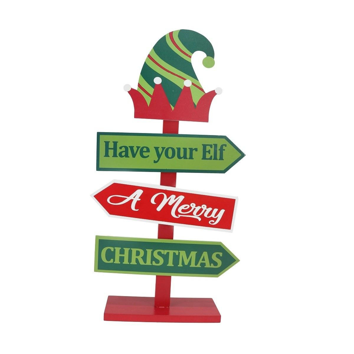 Santa Elf Table Sign (2 Styles) - 45cm - Christmas Elves
