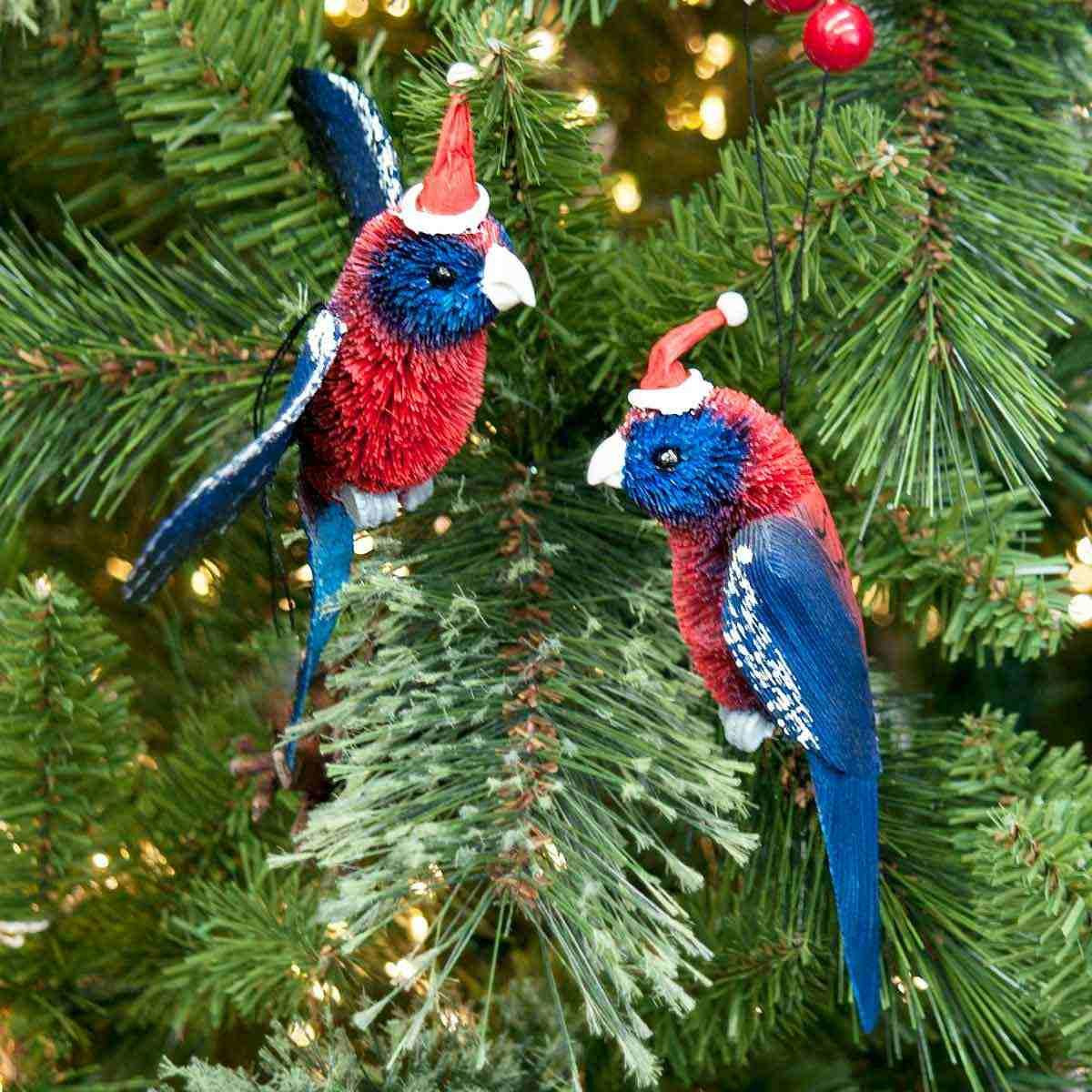 Aussie Christmas Flying Crimson Rosella - 13cm - Christmas Elves