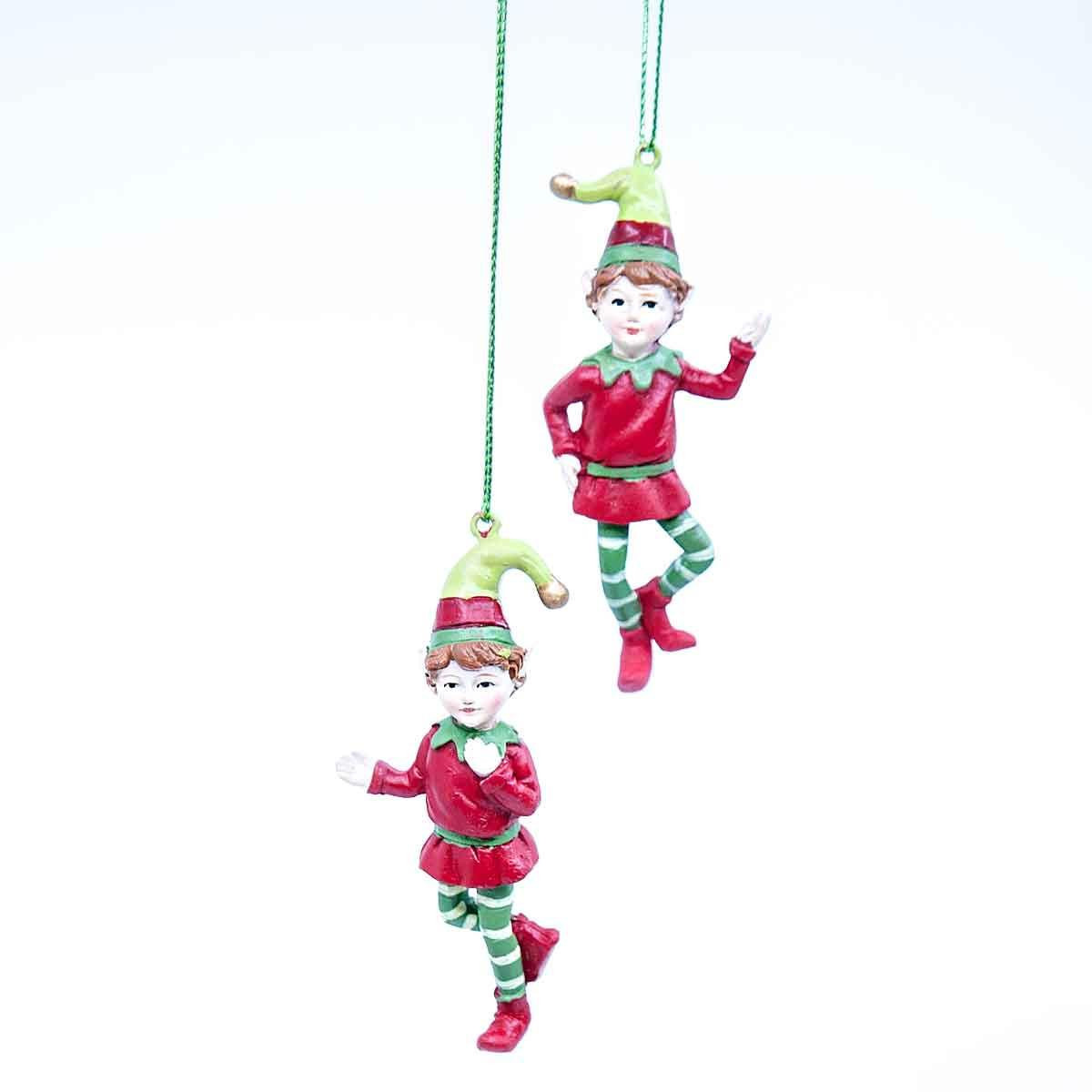Elf Hanging Ornament (2 Styles) - 9.5cm - Christmas Elves