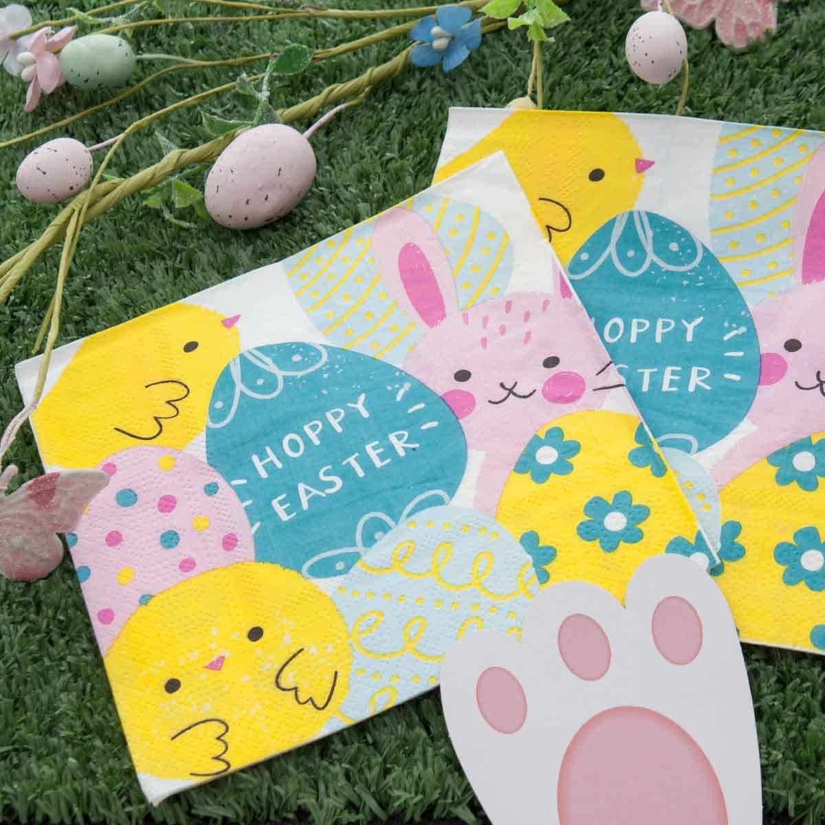 Easter Napkins (Pack of 20, 3 Designs) - 33cm - Christmas Elves