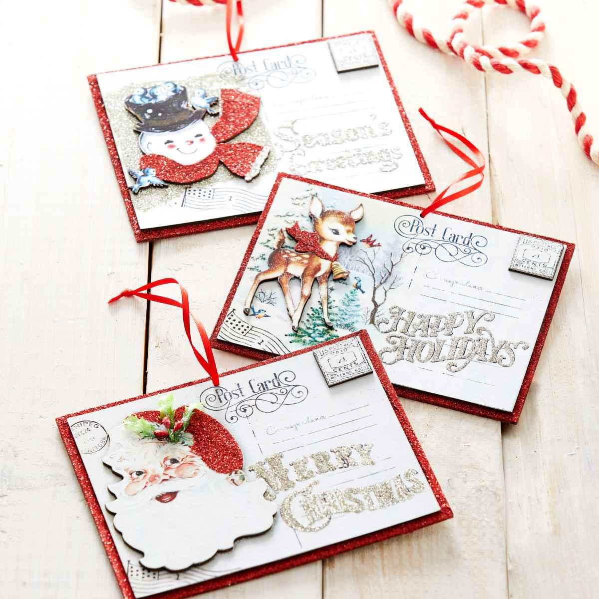 Christmas Postcard Ornament (3 Styles) - 16cm - Christmas Elves