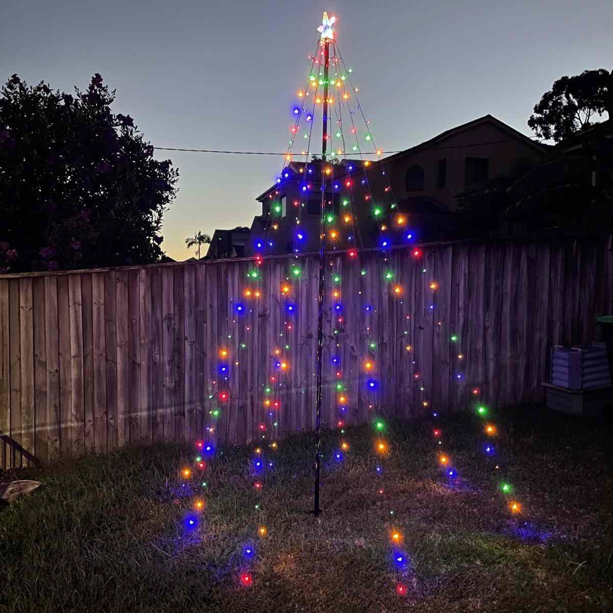 Fairy Teepee Tree with Star Topper Multicolour - 3m - Christmas Elves
