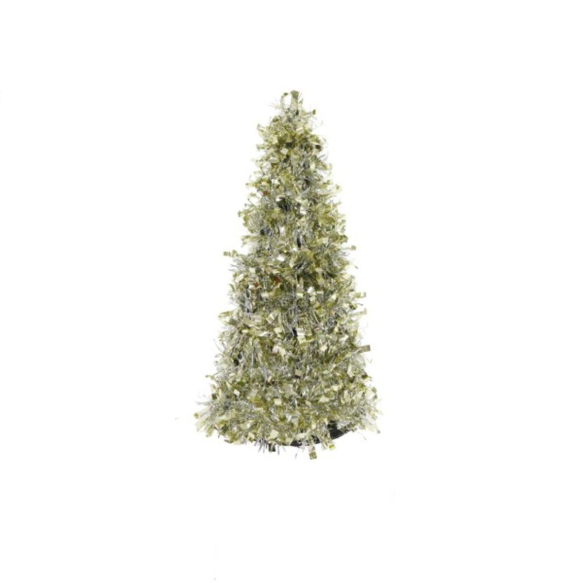 Tinsel Cone Tree (6 Styles) - 26cm - Christmas Elves