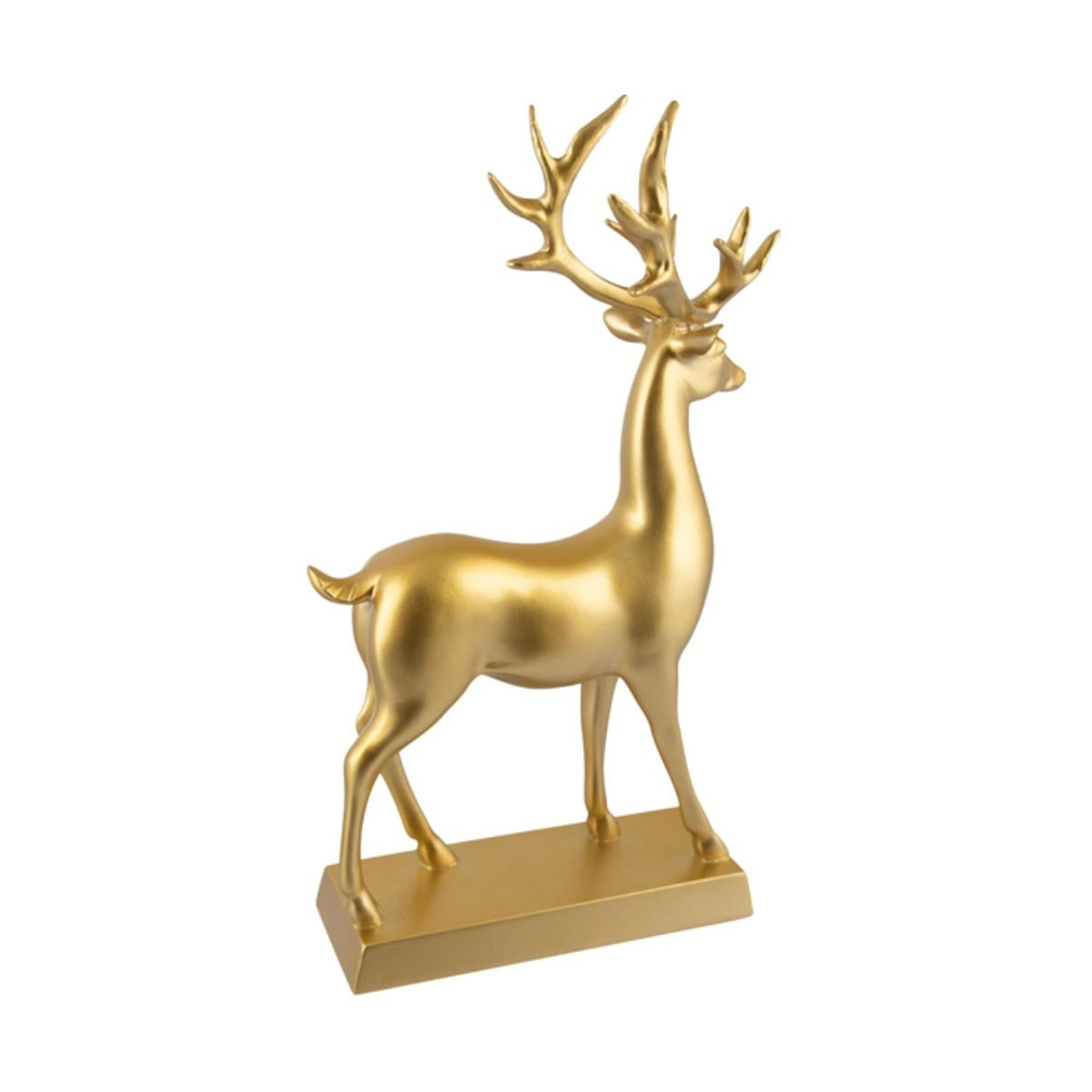Gold Standing Reindeer Stocking Holder 36cm Christmas Elves