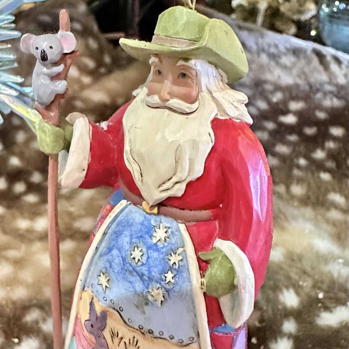 Buy Australian Hanging Santa Claus - Santas Around the World - 12.5cm