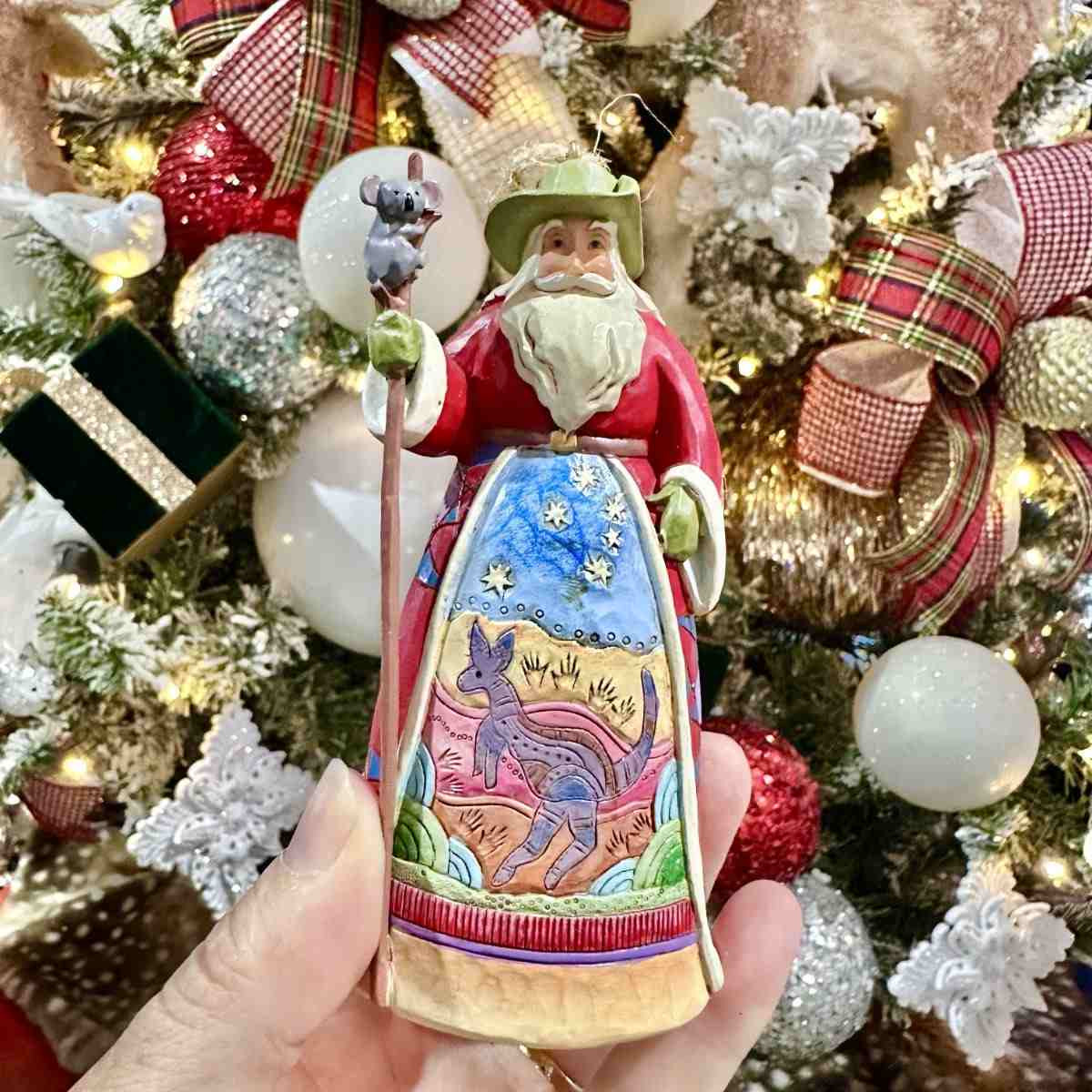 Buy Australian Hanging Santa Claus - Santas Around the World - 12.5cm