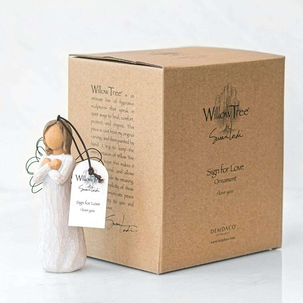 Willow Tree Figurine - Sign for love ornament