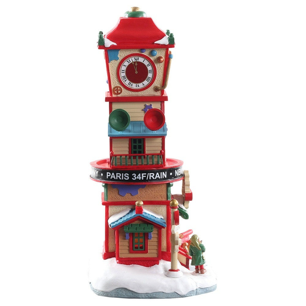 Lemax Countdown Clock Tower - Christmas Elves
