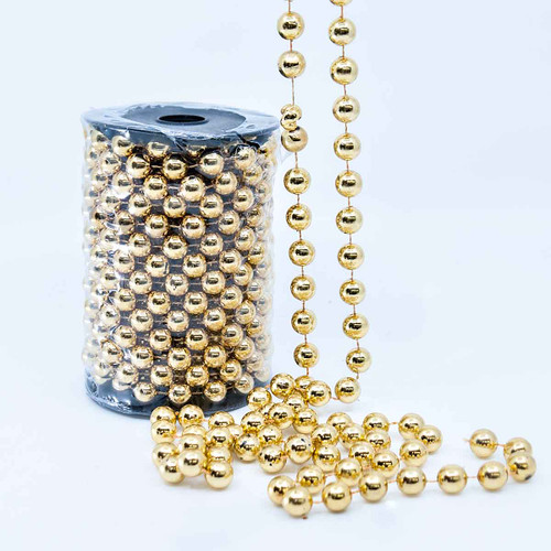 Gold Beaded Garland - 5m - Christmas Elves