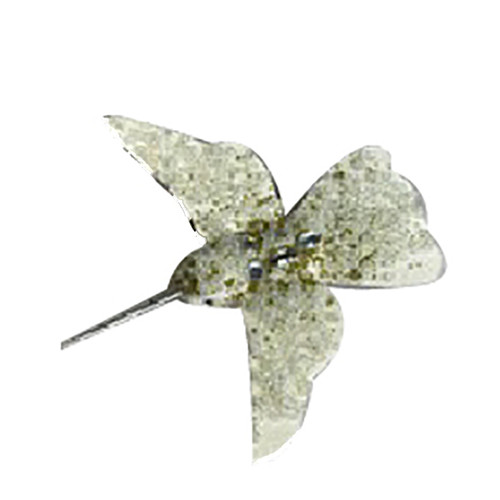 White Pearl Jewelled Hummingbird - 11cm - Christmas Elves